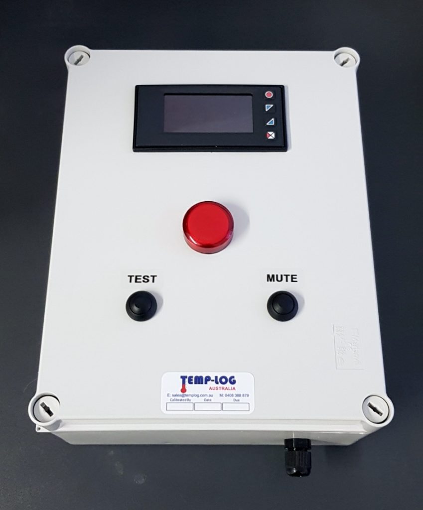 High Level Alarm Mute Box with STR551 Indicator/panel meter – Temp-Log